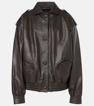 BLAZÉ MILANO Charlie Leather Bomber Jacket