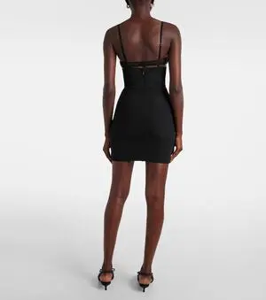NENSI DOJAKA Crêpe Mini Dress With Sheer Detailing