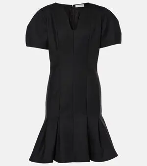 Nina Ricci Wool Gabardine Midi Dress - Black
