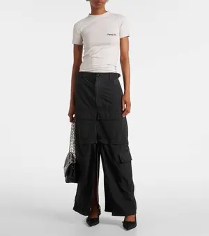 Balenciaga Cotton-blend Ripstop Cargo Skirt
