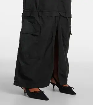 Balenciaga Cotton-blend Ripstop Cargo Skirt