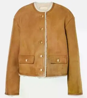NILI LOTAN Nili Lotan Zanie Shearling-Lined Suede Jacket