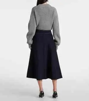 Max Mara Nevada Wool Midi Skirt