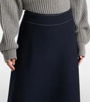 Max Mara Nevada Wool Midi Skirt