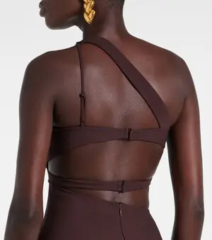 NENSI DOJAKA Asymmetric Silk Midi Dress