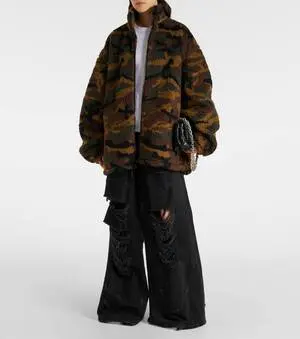 Vetements Camouflage Fleece Jacket - Green