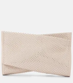 CHRISTIAN LOUBOUTIN Loubitwist Small Clutch - White
