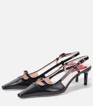 ROGER VIVIER Viv' Canard 55 Leather Slingback Pumps