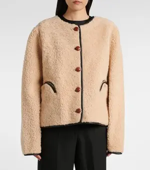 BLAZÉ MILANO Gliss Reversible Shearling Jacket - Brown
