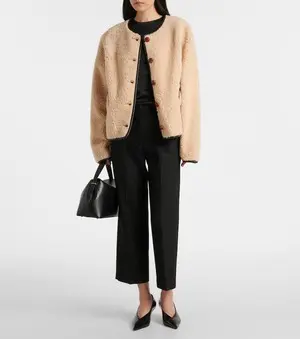 BLAZÉ MILANO Gliss Reversible Shearling Jacket - Brown