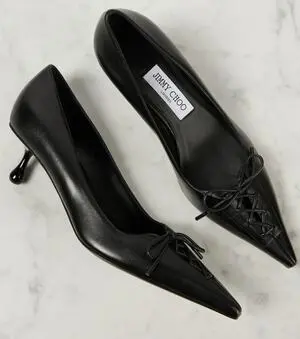 JIMMY CHOO Scarlett 50 Leather Pumps - Black