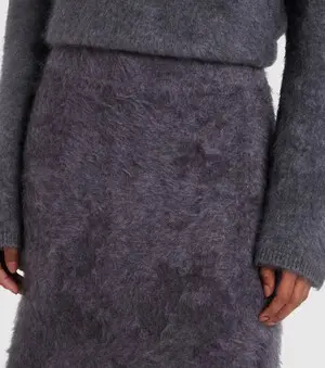 LISA YANG Asta Cashmere Midi Skirt - Grey