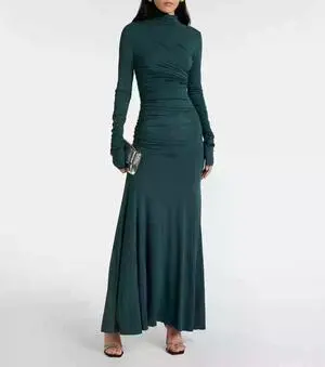 Tove Africa Crêpe Jersey Maxi Dress - Blue