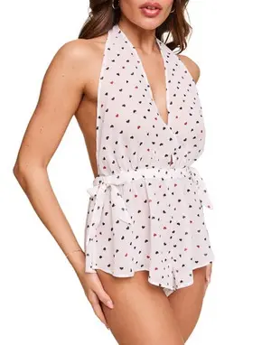 ADORE ME Adore Me Merilyn Romper Heart White