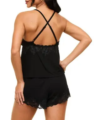 ADORE ME Lora Pajama Cami & Shorts Set - Black