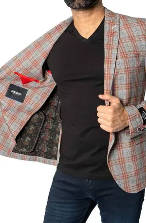 MACEOO Descartes Unconstructed Plaid Blazer