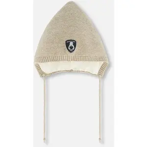 DEUX PAR DEUX Baby Pointed Knit Hat - Pine Bark