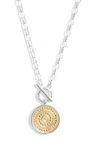 Anna Beck Classic Dotted Toggle Medallion Pendant Necklace