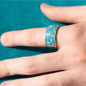 LUVMYJEWELRY Sterling & Enamel Band Ring