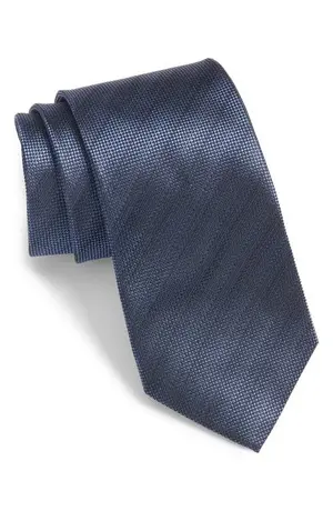 Nordstrom Tonal Stripe Silk Neck Tie - Navy