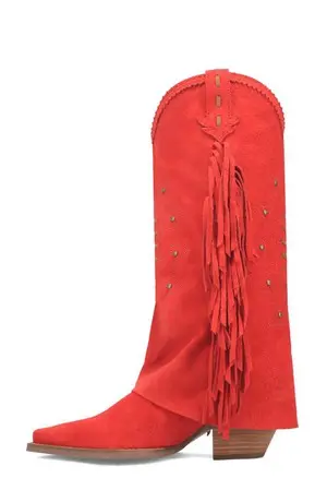 DINGO Spirit Trail Knee High Western Boot - Red