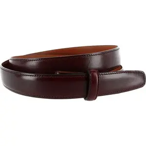 Trafalgar Cortina Leather 25mm Compression Belt Strap - Burgundy