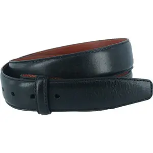 Trafalgar Pebble Grain Leather 35mm Harness Belt Strap - Black