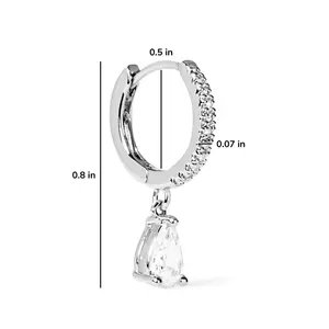ANA LUISA Elise Huggie Hoop Earrings - Silver