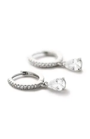 ANA LUISA Elise Huggie Hoop Earrings - Silver
