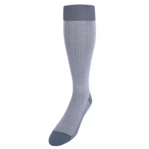 Trafalgar Trafalgar Bernard Chain Link Mercerized Cotton Over-the-Calf Socks Grey