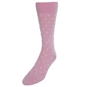Trafalgar Trafalgar Leo Polka Dot Mid-Calf Socks Pink With White Dots