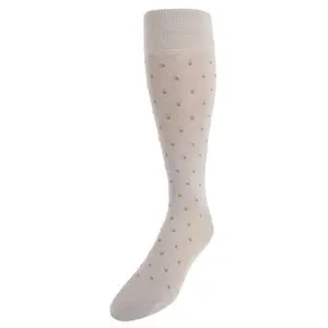 Trafalgar Trafalgar Leo Polka Dot Mid-Calf Socks Tan With Taupe Dots