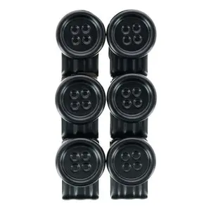 Trafalgar No Sew Moveable Button End Brace Clips Black