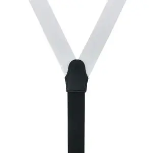 Trafalgar Sutton Solid Silk Formal End Suspender - Silver