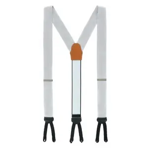 Trafalgar Sutton Solid Silk Formal End Suspender - Silver
