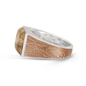 LUVMYJEWELRY Picasso Jasper Sterling Silver Signet Ring