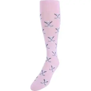 Trafalgar Trafalgar Golf Novelty Mercerized Cotton Mid-Calf Socks Pink