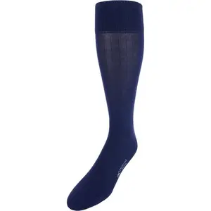 Trafalgar Trafalgar Jasper Mercerized Cotton Ribbed Socks Classic Navy