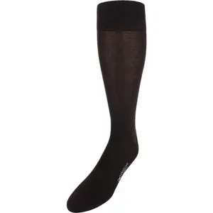Trafalgar Trafalgar Jasper Mercerized Cotton Ribbed Socks Coffee Brown