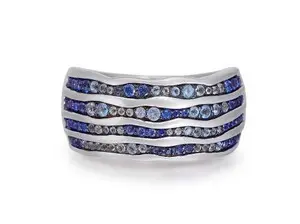 LUVMYJEWELRY Sterling & Enamel Band Ring - Silver