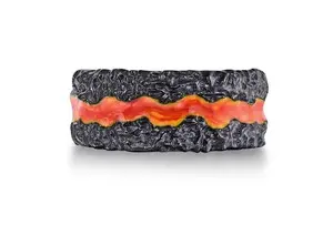 LUVMYJEWELRY Sterling & Enamel Band Ring - Silver
