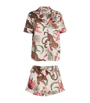 Desmond & Dempsey Cotton Leopard Soleia Pyjamas