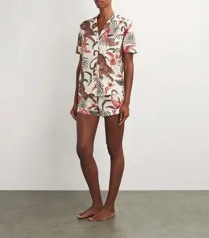 Desmond & Dempsey Cotton Leopard Soleia Pyjamas