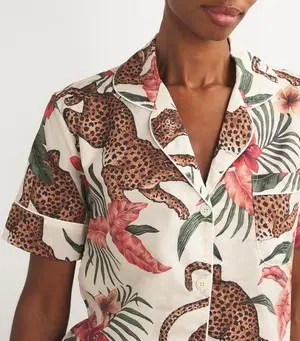 Desmond & Dempsey Cotton Leopard Soleia Pyjamas