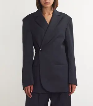 RÓHE Wool Overlap Blazer