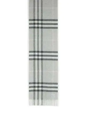 Burberry 'mu Giant' Cashmere Scarf Grey