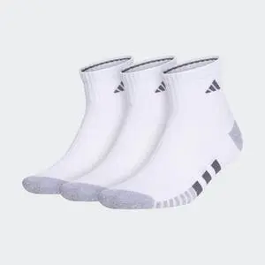 Adidas Cushioned Quarter Socks 3 Pairs - White / Grey / Black