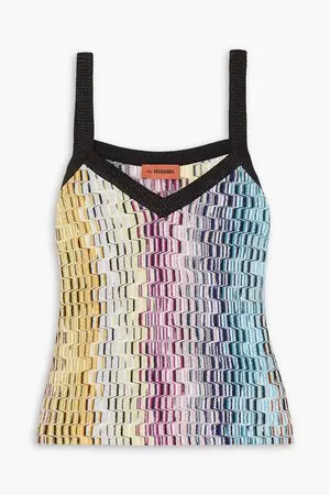 Missoni Metallic Crochetknit Camisole
