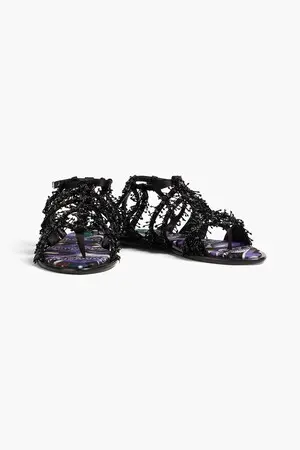 Emilio Pucci Embellished Leather Sandals