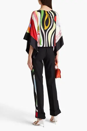Emilio Pucci Twill-trimmed Wool-blend Crepe Pants